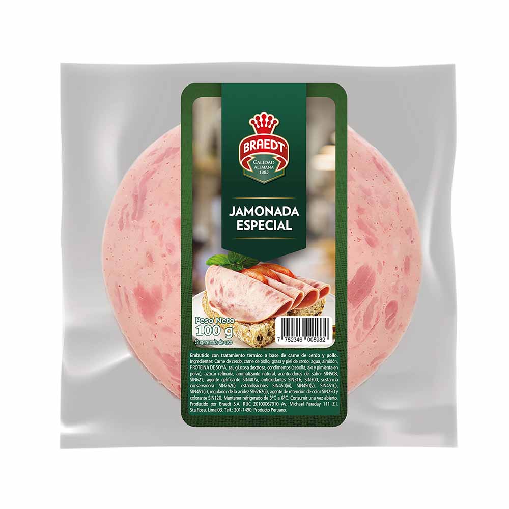 Jamonada Especial BRAEDT Paquete 100g | plazaVea - Supermercado