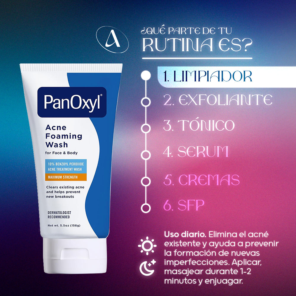 PanOxyl Acne Foaming Wash 10% Benzoyl Peroxide 156 gr | plazaVea - plazaVea