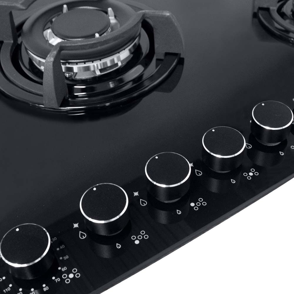 Cocina Empotrable a Gas SOLE 5 Quemadores Vidrio Templado SOLCO059 ...