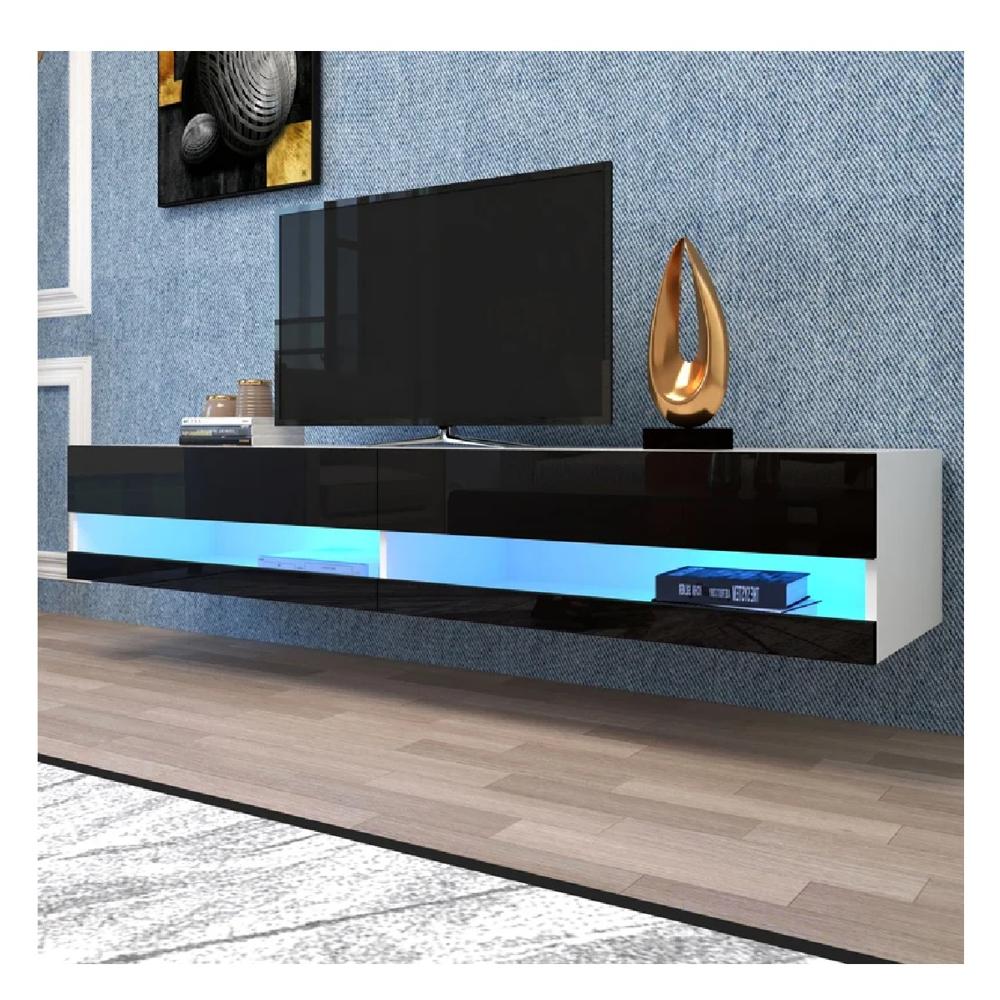 Mesa de TV Flotante 77" TU MESITA Loria Melamina 18mm 2 puertas color ...
