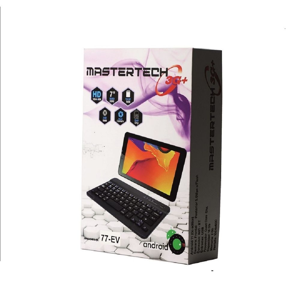 Tablet 7? + Teclado Mastertech 3G Quadcore 16GB/2GB 77_EV - Azul | plazaVea - plazaVea