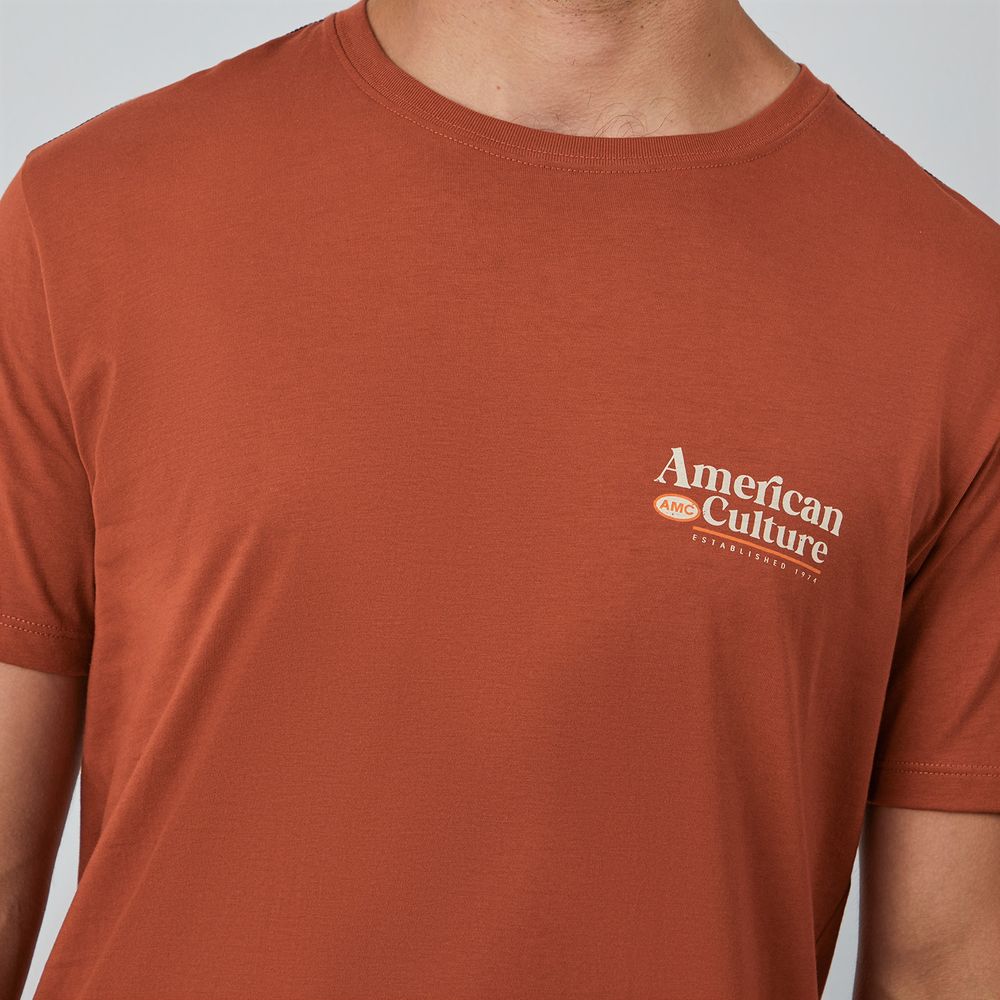 Polo Hombre Doble Print Ladrillo Manga Corta Amc| plazaVea - plazaVea