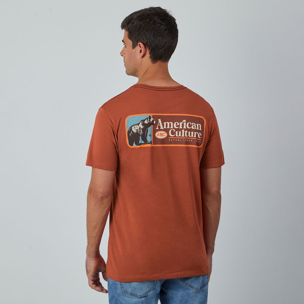 Polo Hombre Doble Print Ladrillo Manga Corta Amc| plazaVea - plazaVea