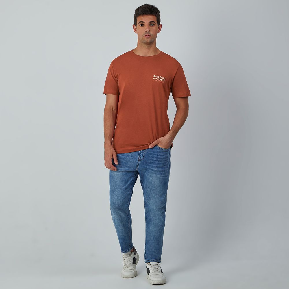 Polo Hombre Doble Print Ladrillo Manga Corta Amc| plazaVea - plazaVea