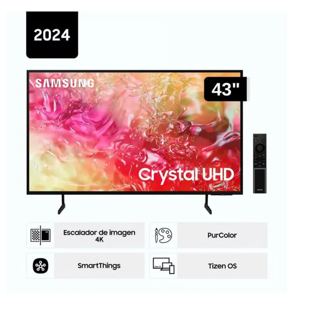 Televisor Samsung LED 43 Crystal UHD 4K 43DU7000 Tizen OS Smart TV ...