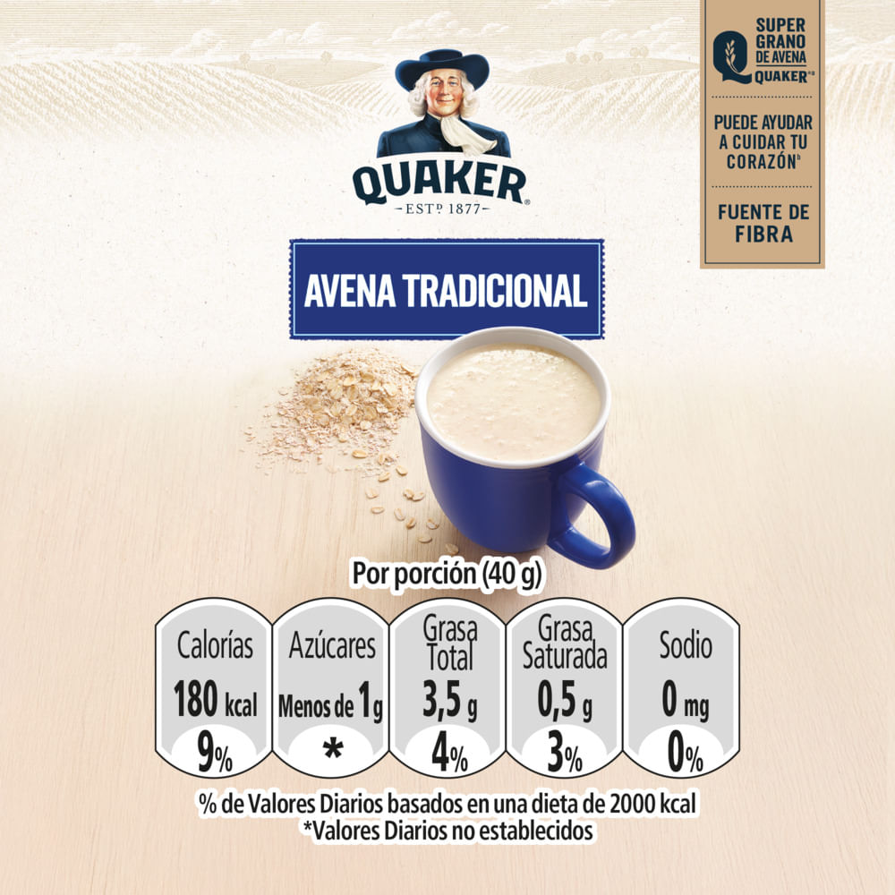 Avena QUAKER Tradicional Bolsa 200g | plazaVea - plazaVea
