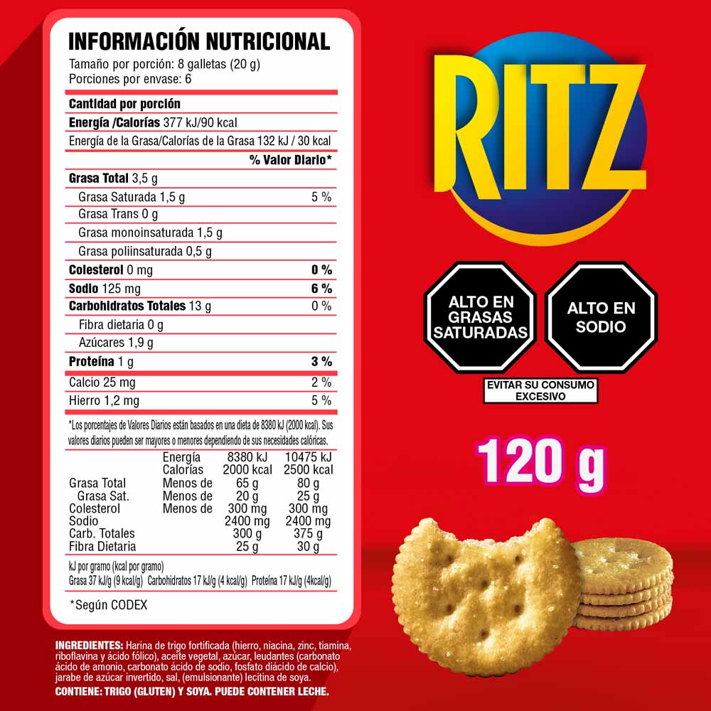 Galletas Saladas RITZ Bolsa 20g Paquete 6un | plazaVea - plazaVea