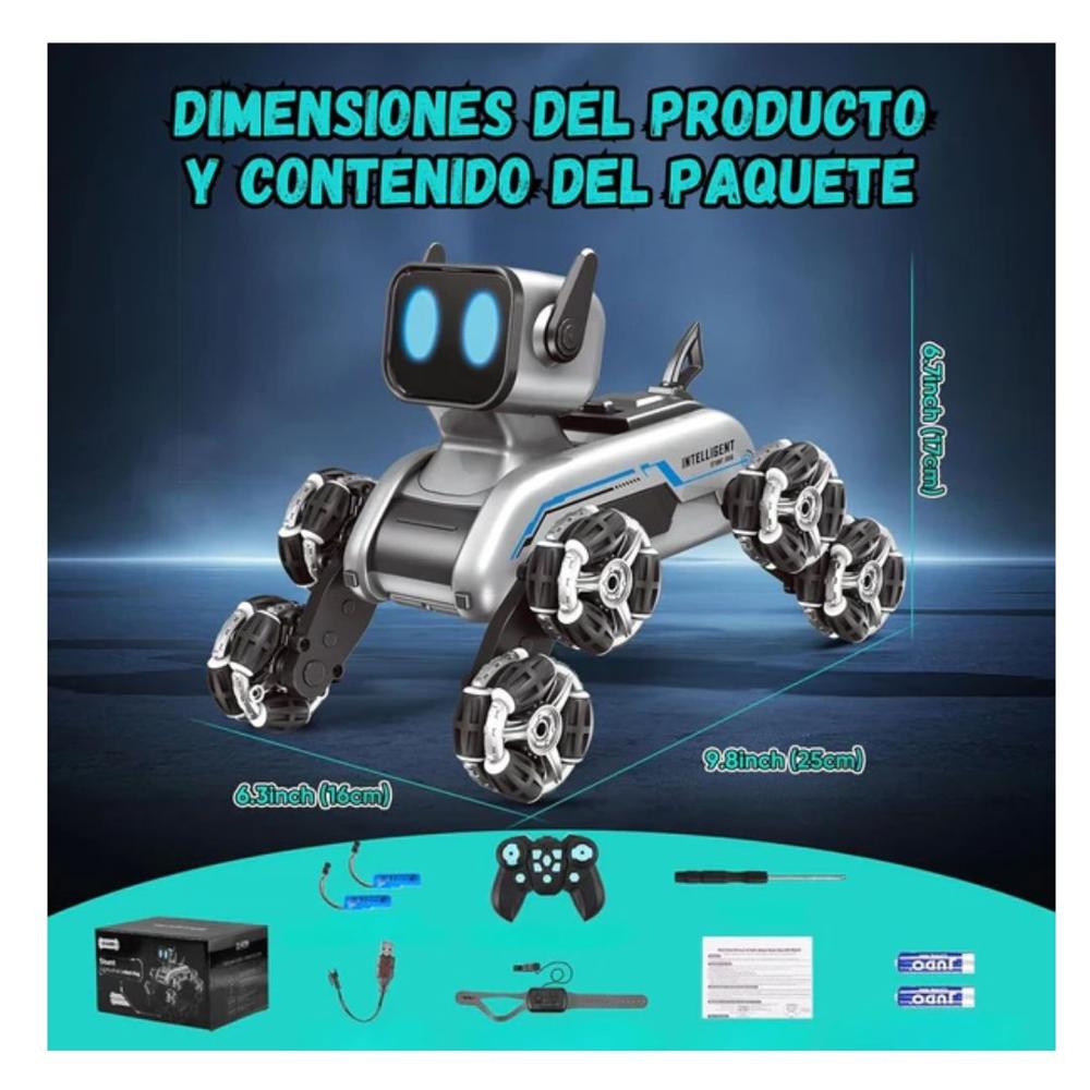 Perro Robot Interactivo con Control Remoto y Control Sensorial - plazaVea