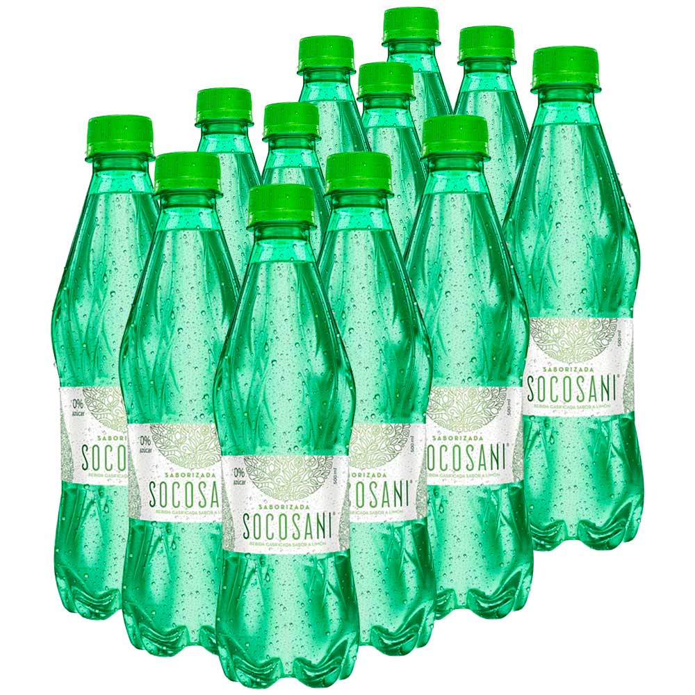 Agua Mineral SOCOSANI Limón Paquete 12 Botellas 500ml c/u | plazaVea ...