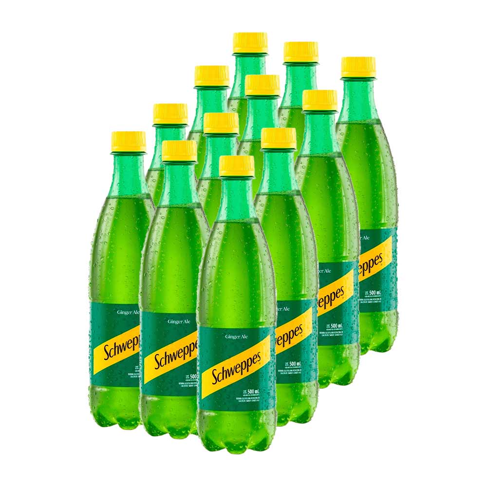 Ginger Ale SCHWEPPES Paquete 12 Botellas 500ml c/u | plazaVea - Makro