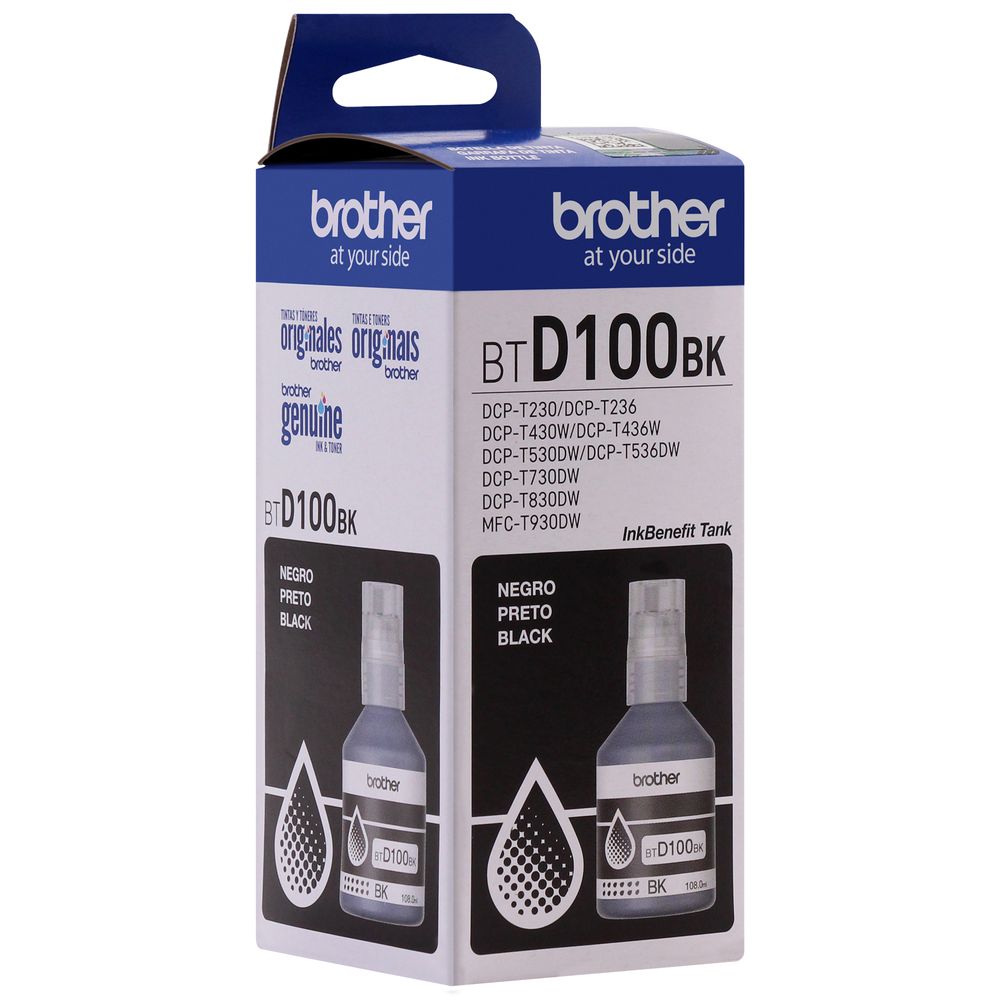 Tinta de Botella BROTHER BTD100BK Negro| plazaVea - plazaVea