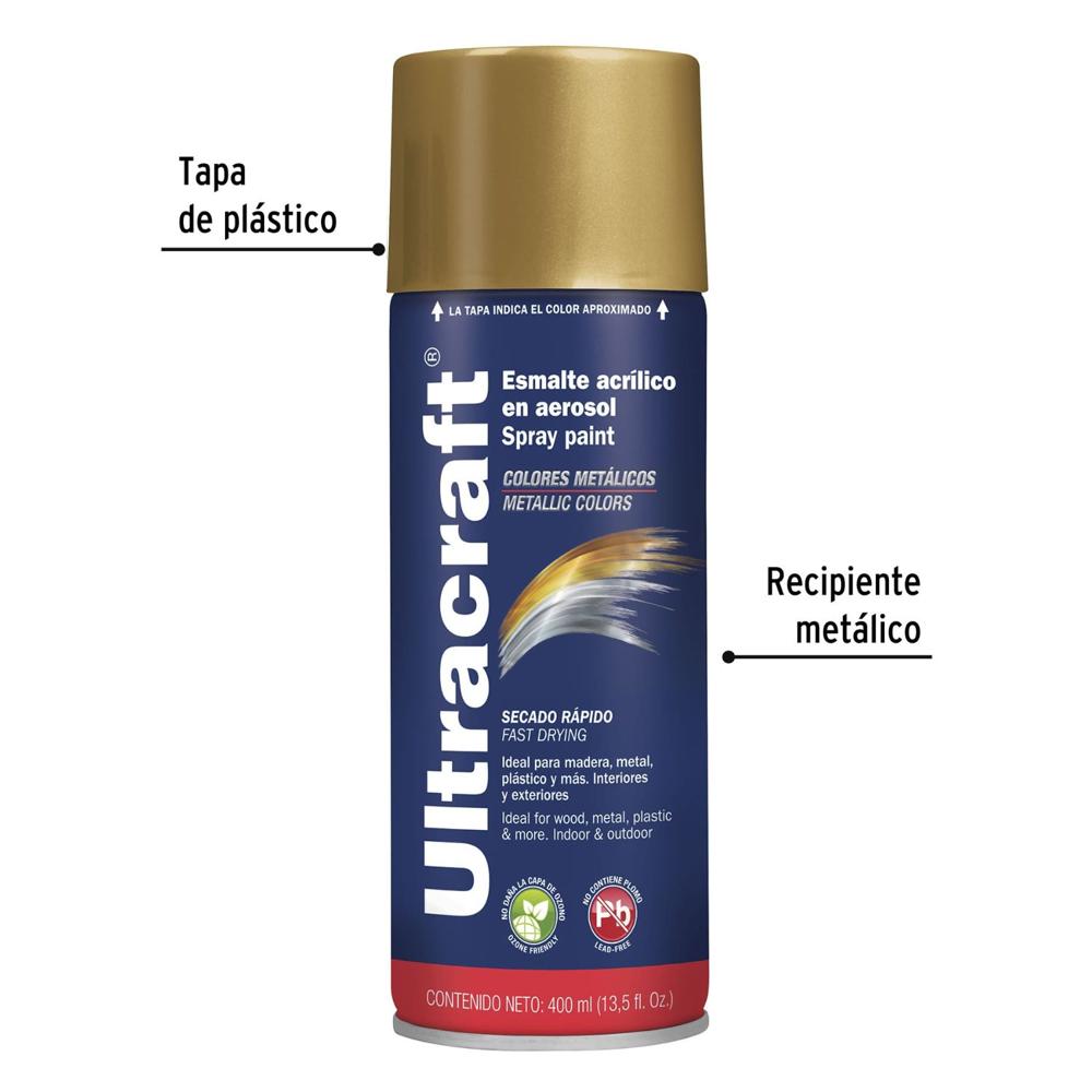 Pintura Spray Color Dorado x4 Unidades Ultracraft 40039-4 | plazaVea ...