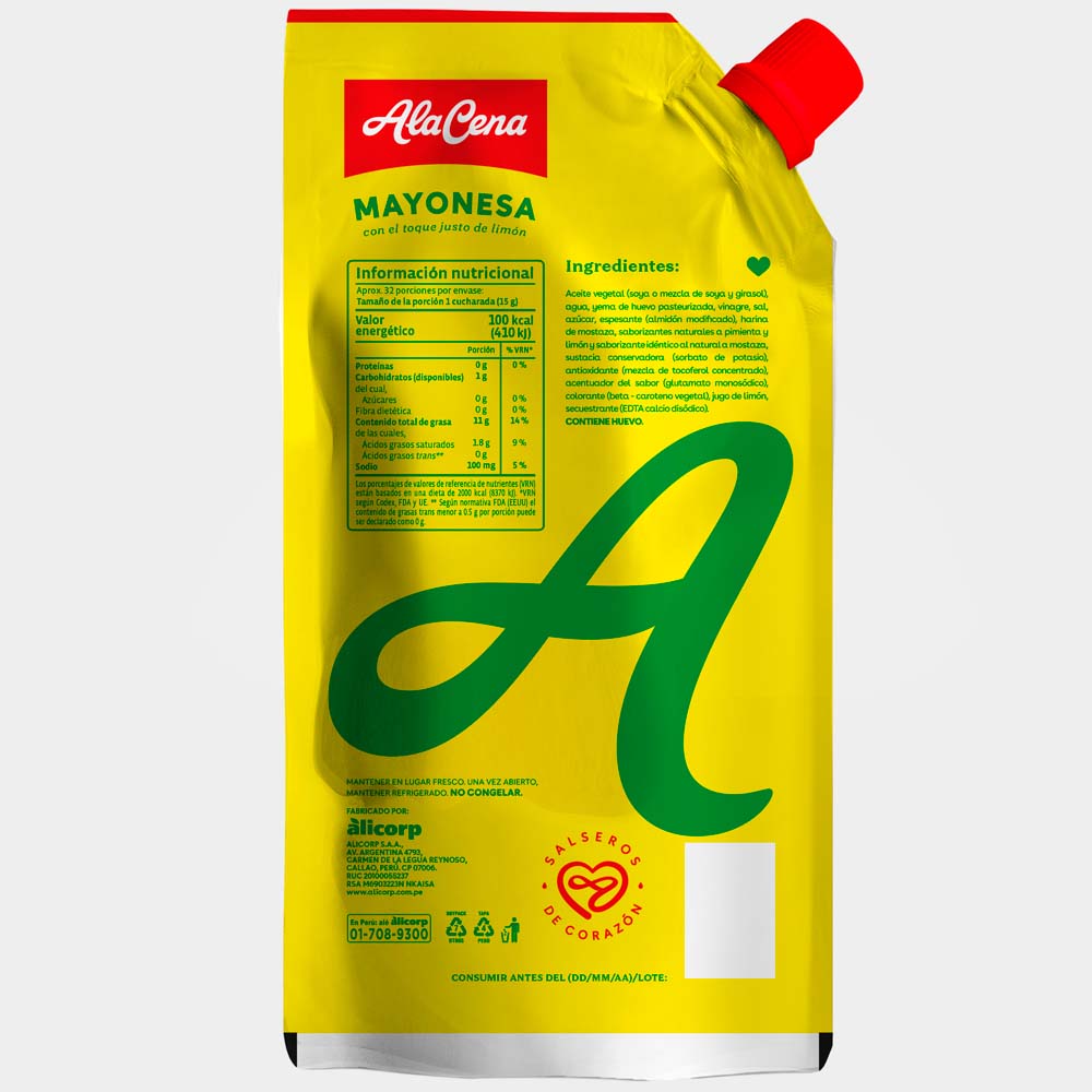 Mayonesa ALACENA Doypack 475g | plazaVea - plazaVea