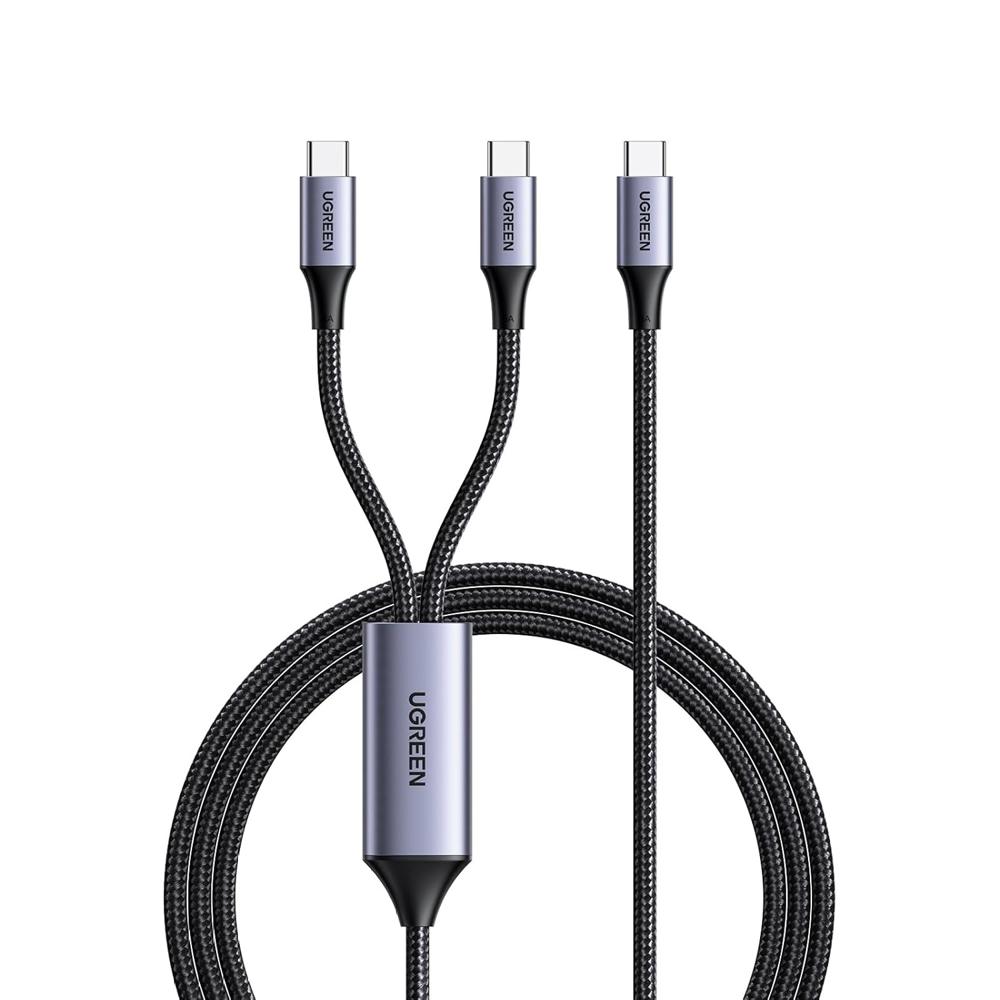 Ugreen Cable USB-C a USB-C 100W 2 en 1 Carga Rápida Splitter - 35087 - plazaVea