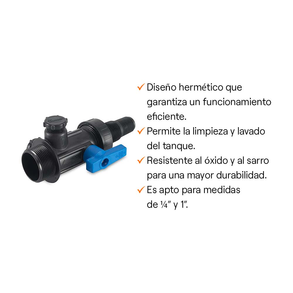 Multiconector con válvula para cisterna Rotoplas | plazaVea - plazaVea