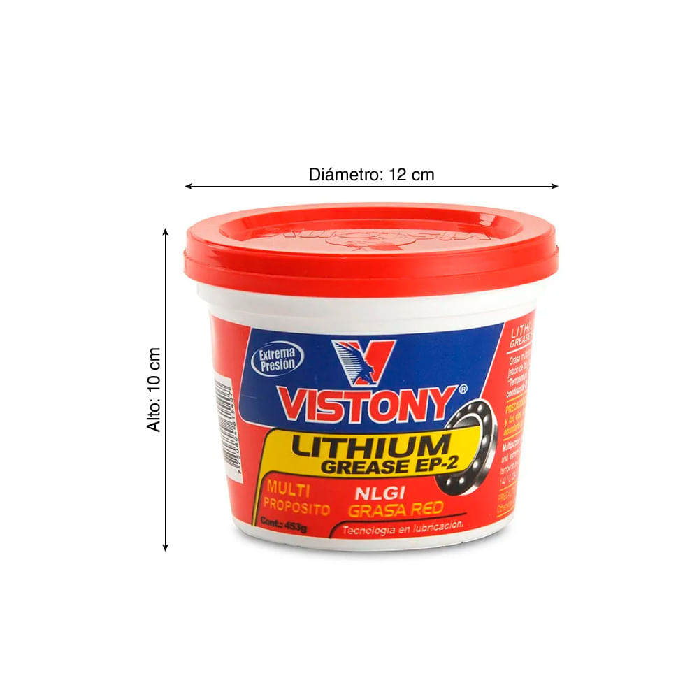 Grasa de litio multiusos EP-2 Roja 453 gramos | plazaVea - plazaVea
