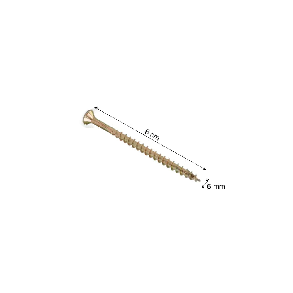 Tornillo Bicromatado 6x80 mm x 10 unidades | plazaVea - plazaVea