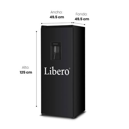 Refrigeradora Libero LROD-190DFIWN 1 puerta con dispensador 175L Negro ...