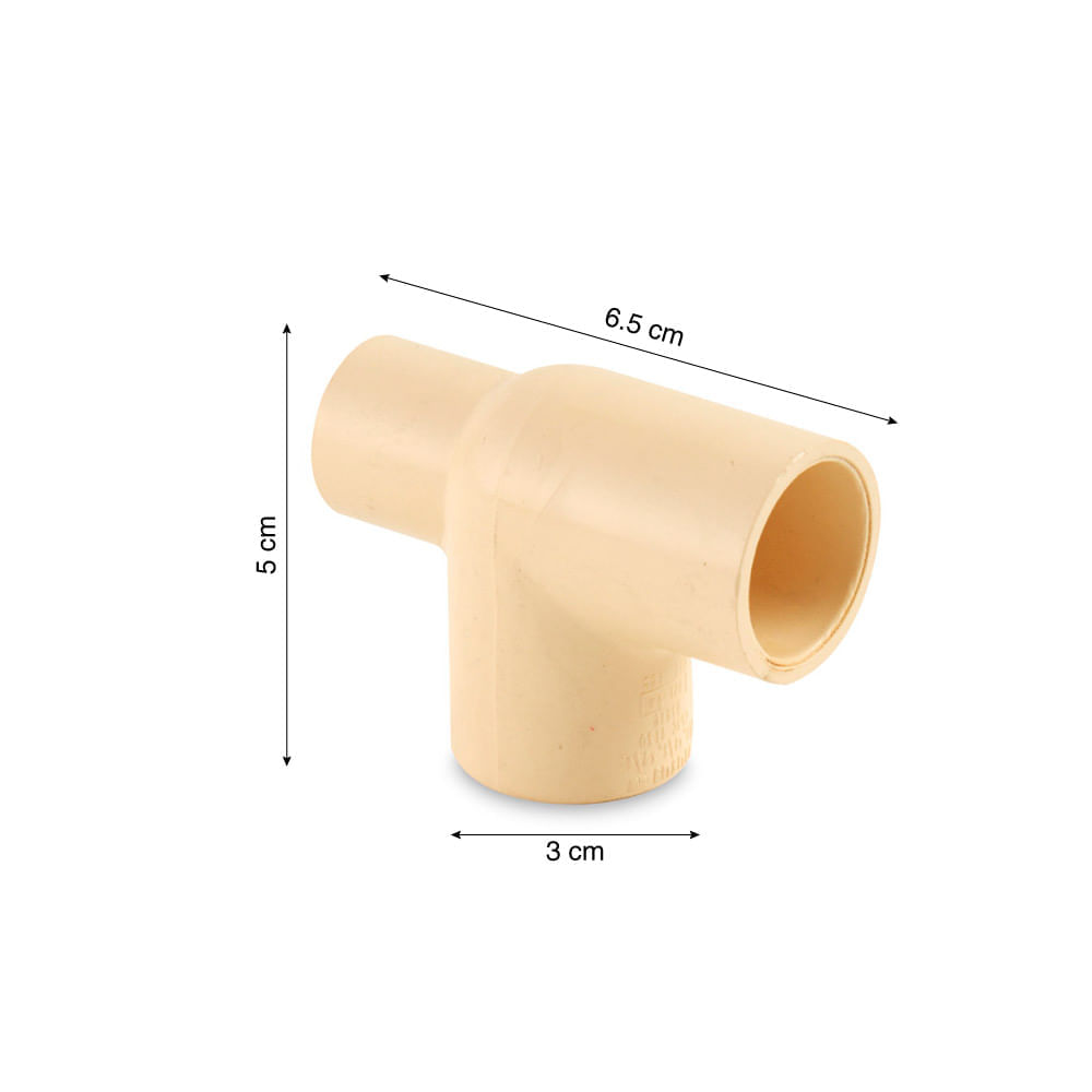 Tee reducida CPVC 3/4" x 1/2" x 3/4" | plazaVea - plazaVea