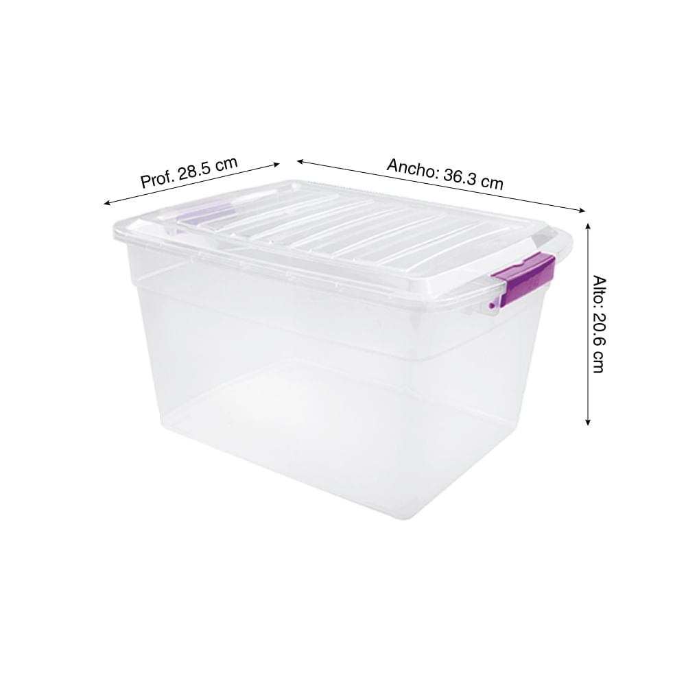 Caja rectangular con broche # 20 Reyplast | plazaVea - plazaVea