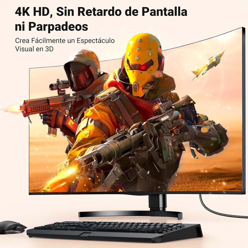 Cable Ugreen Display Port 1.2 a HDMI 1.4 4K 2 MTS Dp125-35842 ...