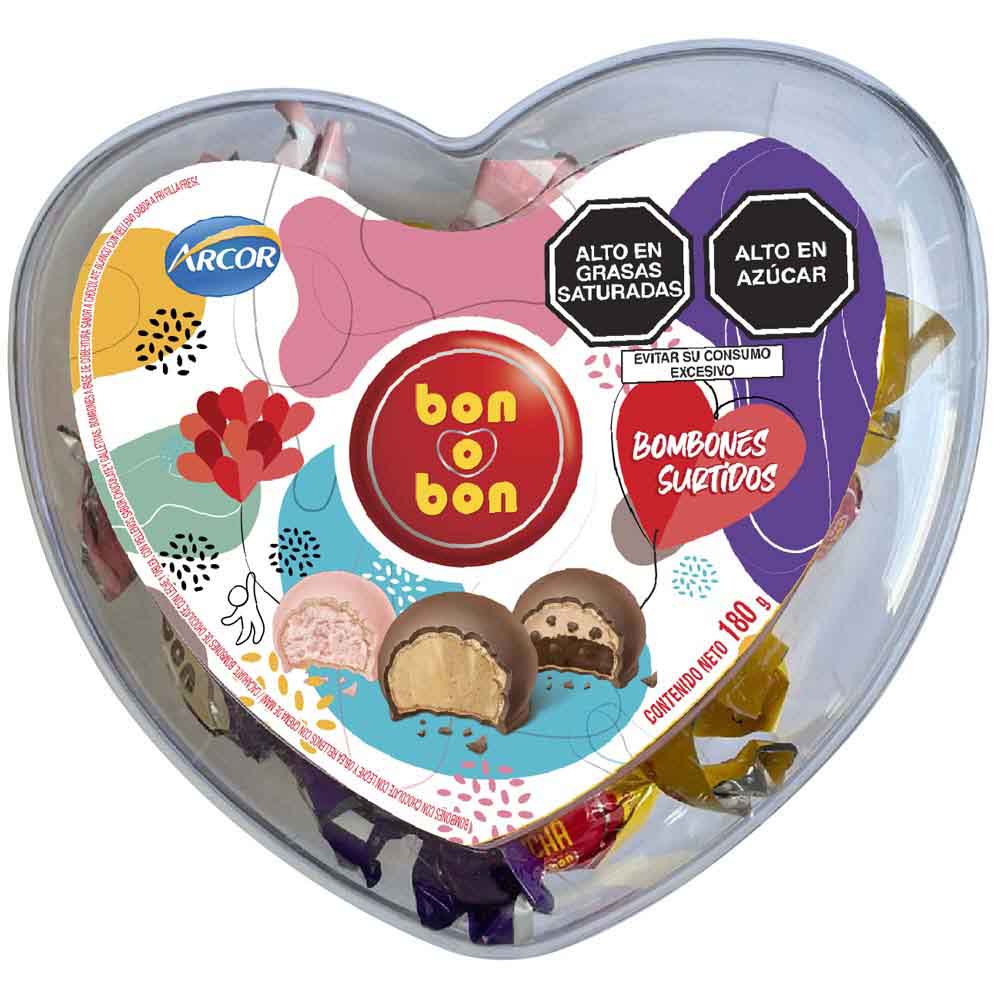 Bombones Surtidos BON O BON Pote Corazón 180g | plazaVea - Makro
