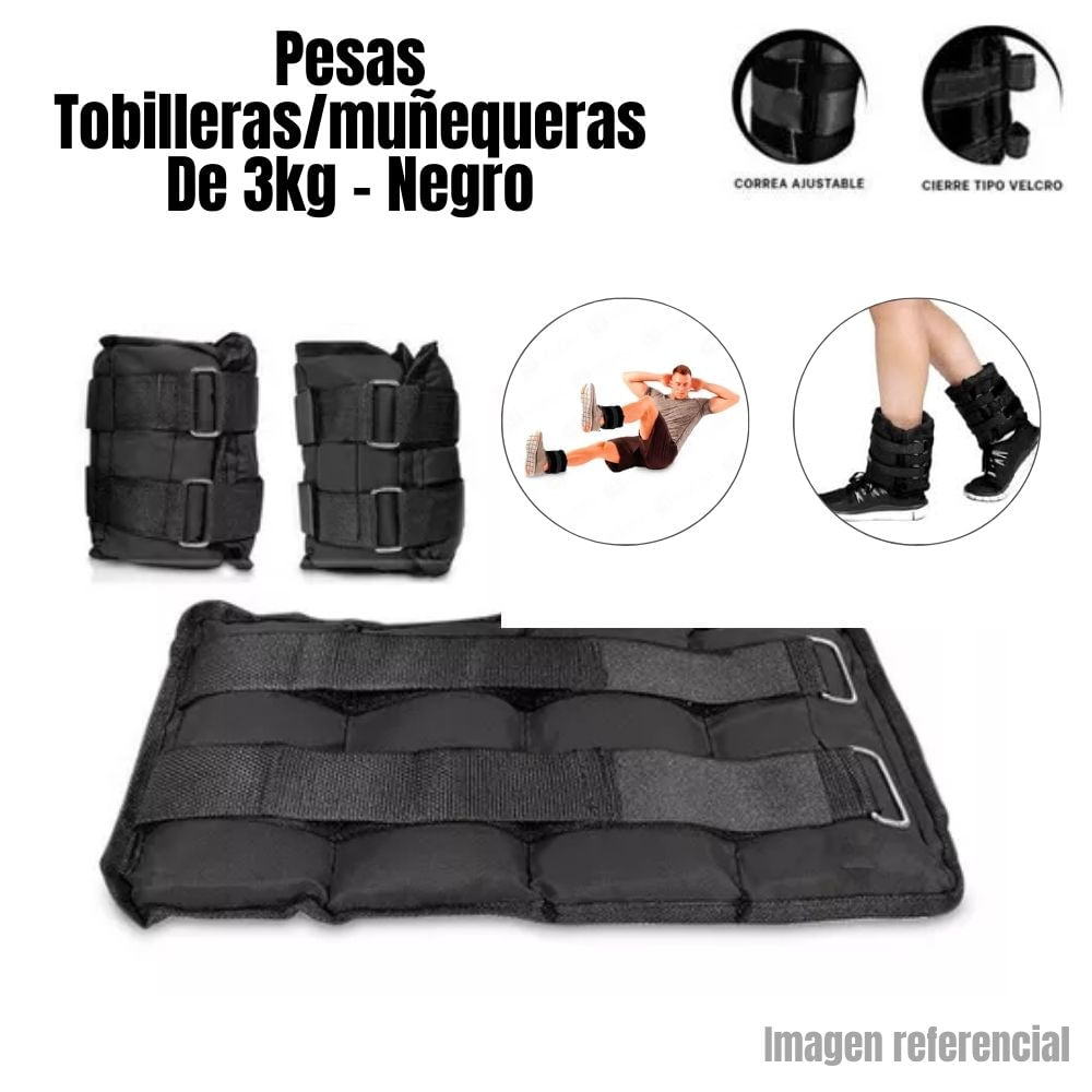 Pesas tobilleras peso de 3 KG Pack 2 Unidades | plazaVea - plazaVea
