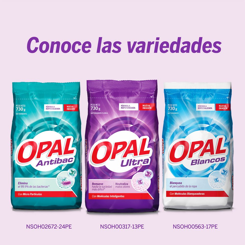 Detergente en Polvo OPAL Ultra Bolsa 2.4kg | plazaVea - plazaVea
