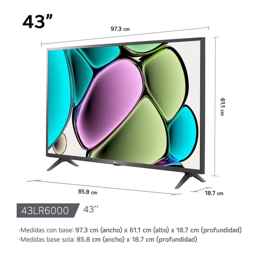 Televisor LG 43 Smart TV Thinq AI WEBOS HUB FHD LED 2024 43LR6000PSA | plazaVea - plazaVea
