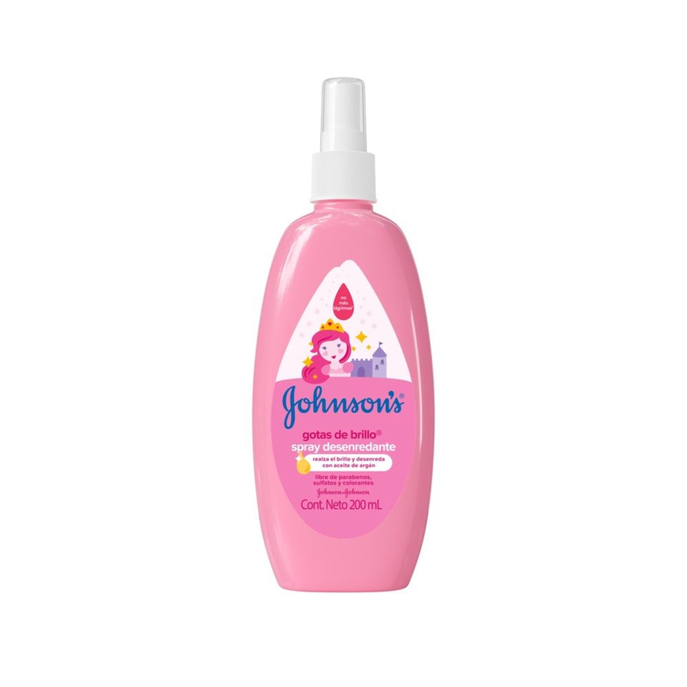 Spray para Peinar para Bebé JOHNSON'S BABY Gotas de Brillo Frasco 200ml ...