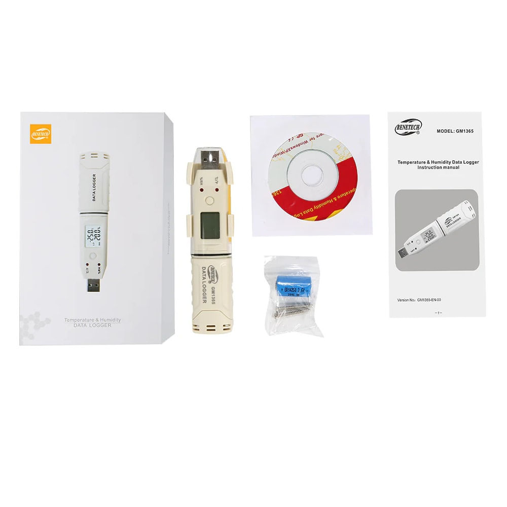 Data Logger USB de Temperatura y Humedad Termohigrómetro - BENETECH ...