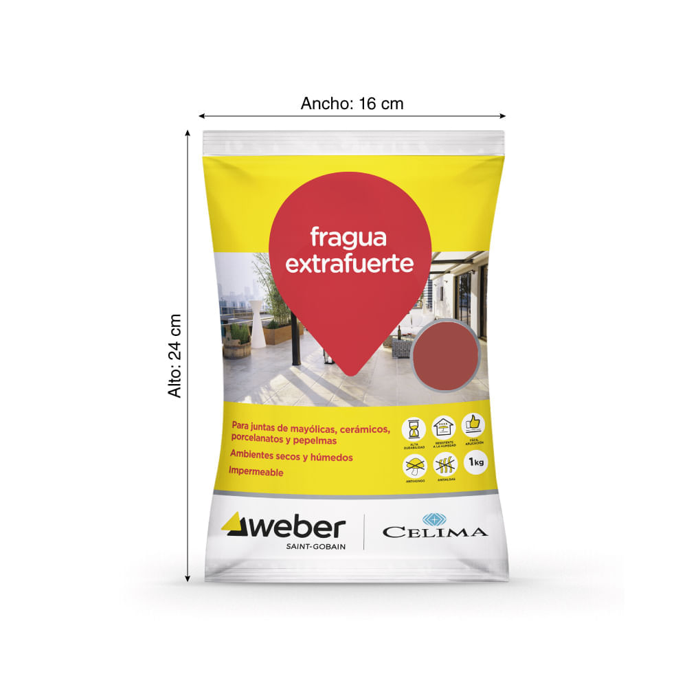 Fragua extrafuerte Premium Terracota 1kg Celima Weber - plazaVea