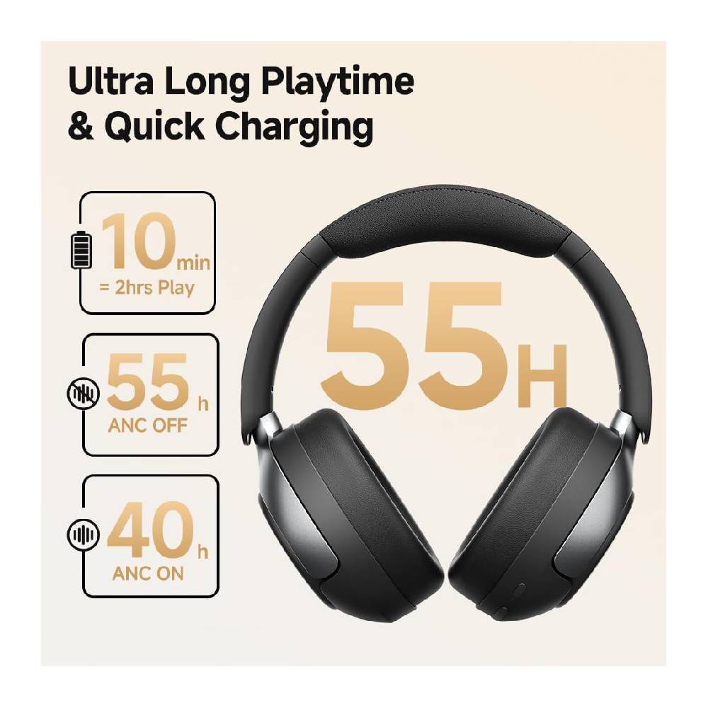 QCY H3 Pro Audífonos Inalámbricos con ANC, Hi-Res Audio y 55 Horas ...