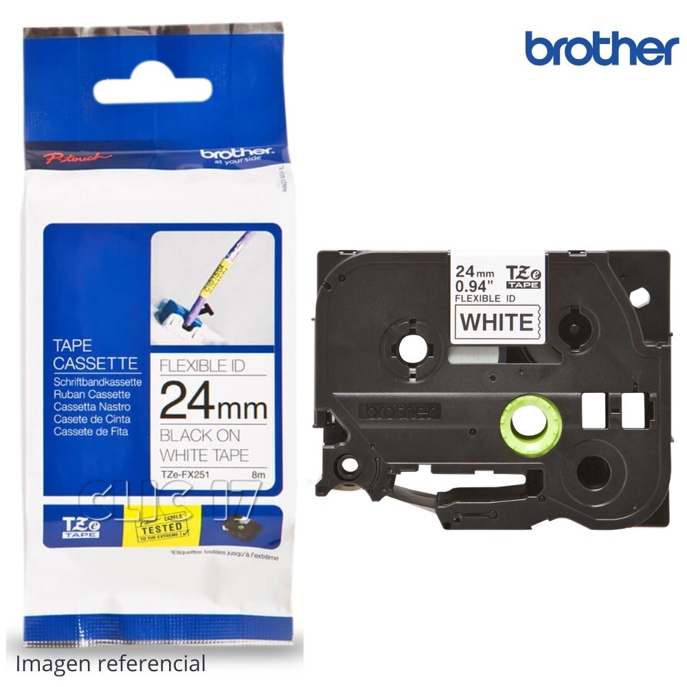 Cinta Brother TZEFX251 Negro Sobre Blanco | plazaVea - plazaVea