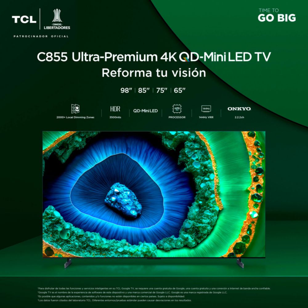 Televisor TCL 85" 85C855 QD-MiniLED Google Tv | plazaVea - plazaVea