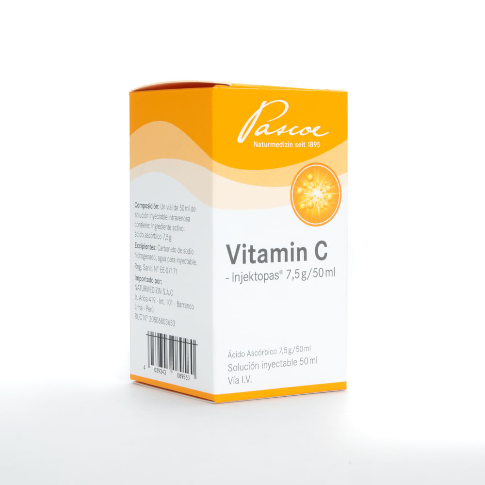 Vitamina C Pascoe 7.5 Gr 50 ML Solución Inyectable | plazaVea - plazaVea