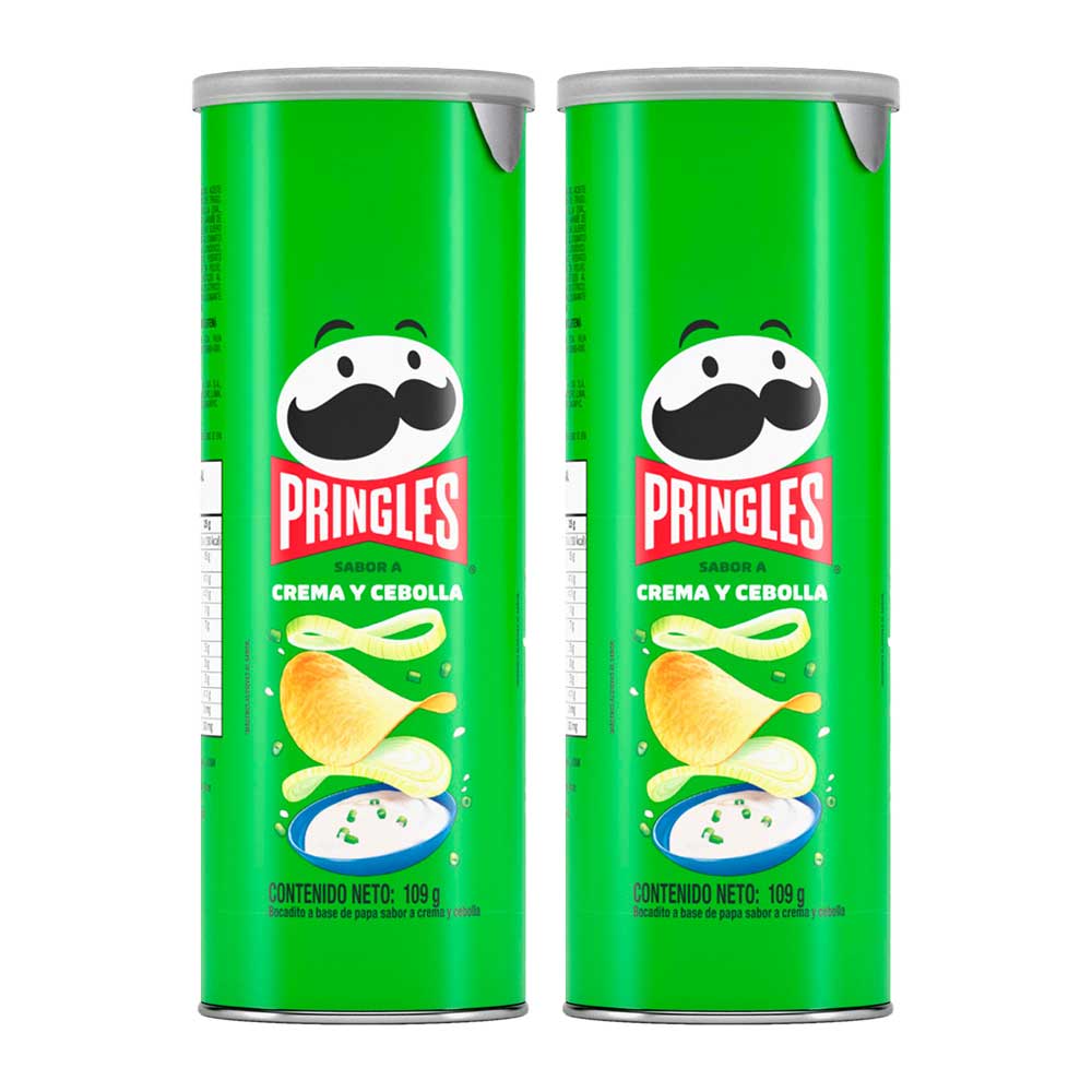 Pack Papas PRINGLES Crema y Cebolla Lata 109g x 2un - Makro