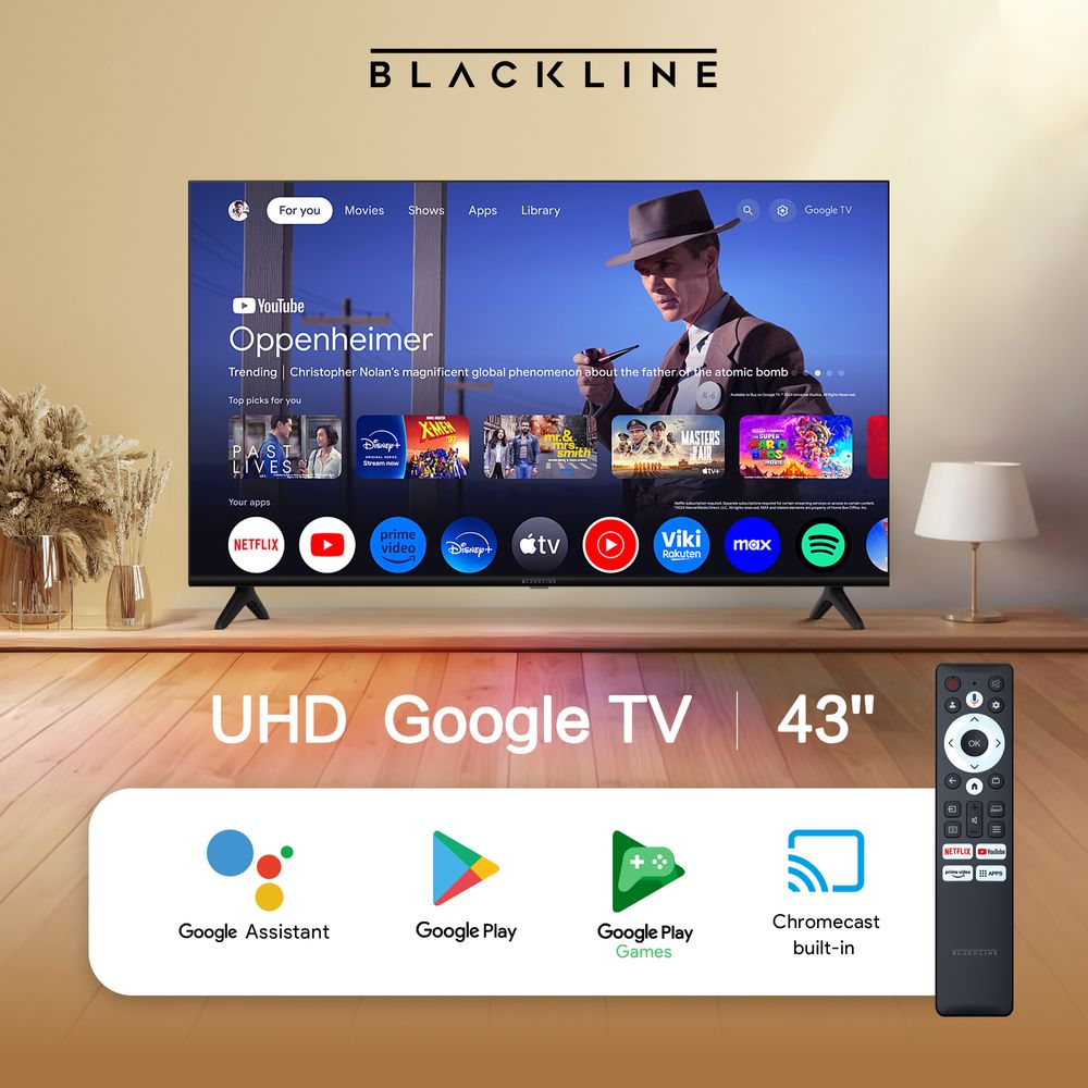 Televisor BLACKLINE 43" UHD 4K Smart TV BL43-T3000UD | plazaVea - plazaVea