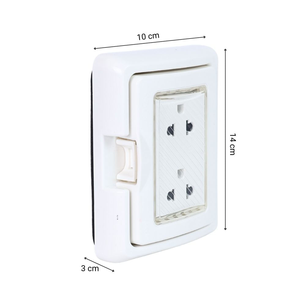 Placa hidrobox + toma doble universal | plazaVea - plazaVea