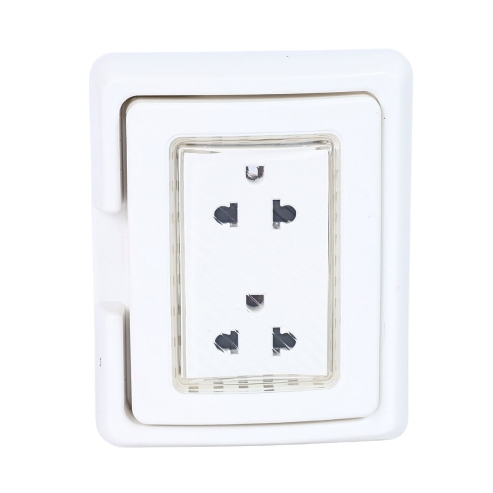 Placa hidrobox + toma doble universal | plazaVea - plazaVea