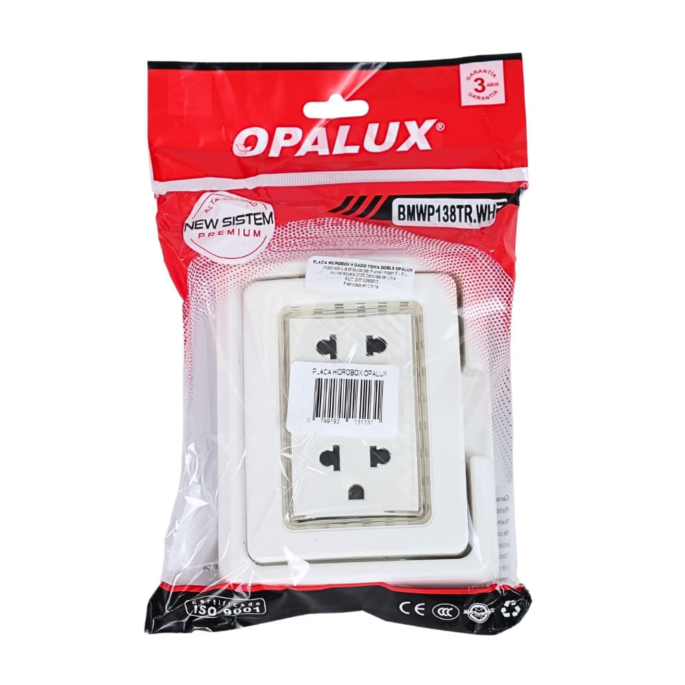 Placa hidrobox + toma doble universal | plazaVea - plazaVea