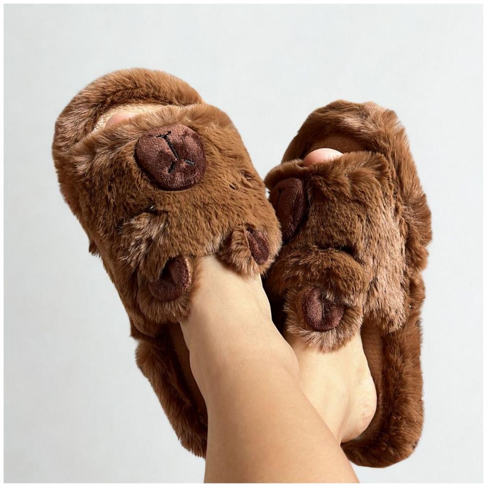 Pantuflas de Capibara Kawai Marron | plazaVea - plazaVea