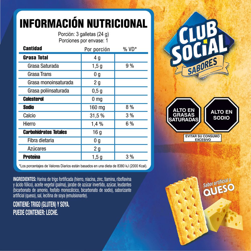 Galletas NABISCO Club Social Queso Bolsa 144g | plazaVea - Makro