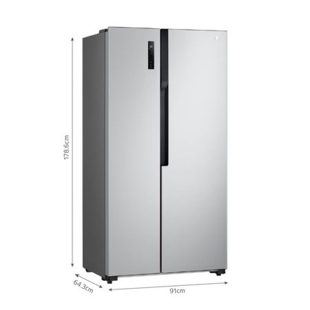 Refrigeradora LG Side By Side LS51BPP 508L Plateada | plazaVea - plazaVea
