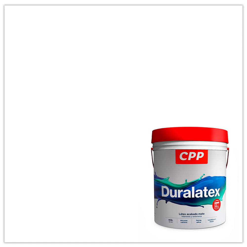 COMBO Pintura Latex Duralatex CPP Blanco 4 galones + Sellador CPP 4 galones - plazaVea