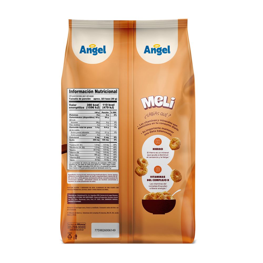 Cereal ANGEL Aritos de Maíz Trigo y Miel Doypack 840g | plazaVea - plazaVea