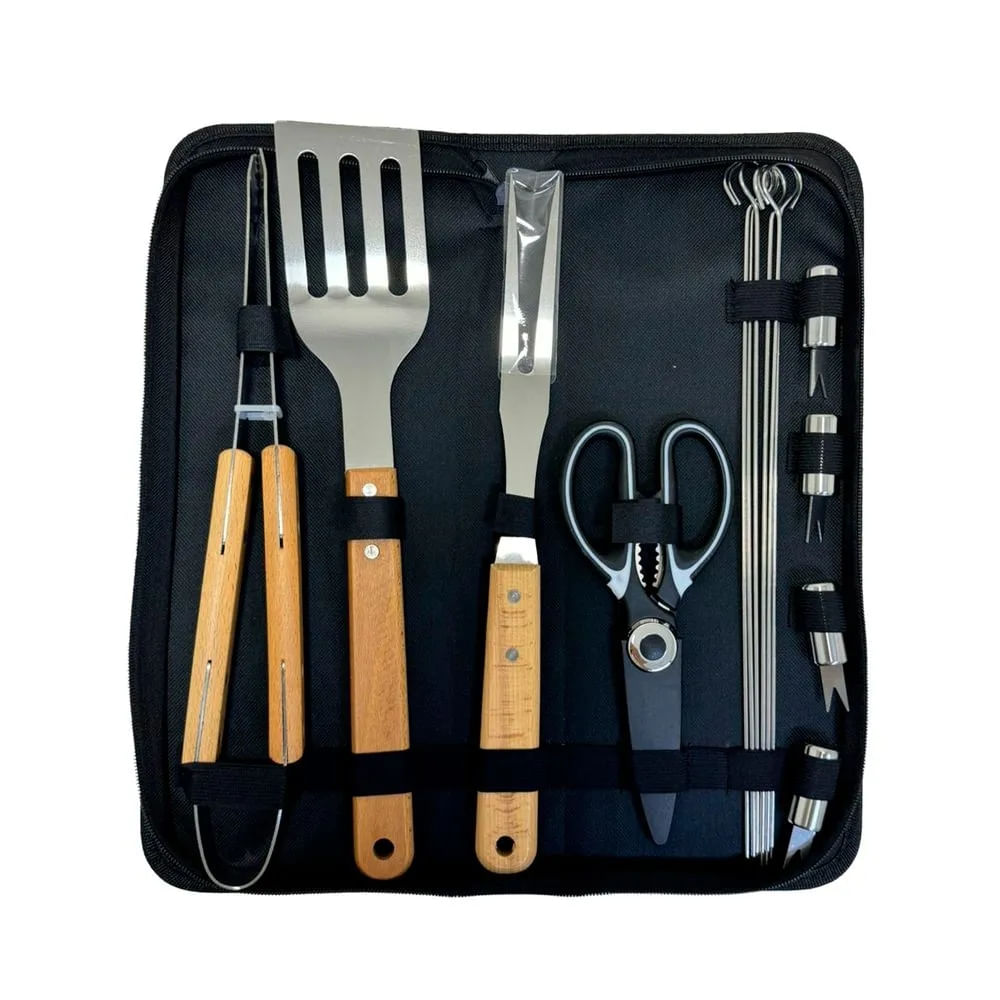 Set de Utensilios Parrilleros de 15 Piezas con Estuche – 10390073 ...