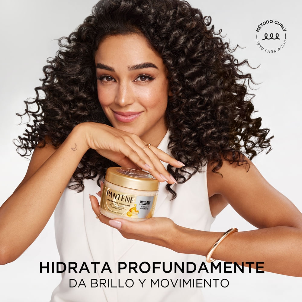 Mascarilla Tratamiento Capilar PANTENE Pro-V Miracles Hidrata, Da Brillo y Movimiento Pote 300ml ...