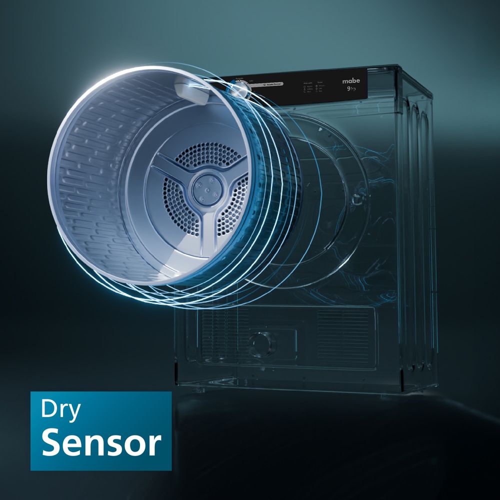 Secadora Eléctrica MABE Carga Frontal 9 Kg SEM090VBBB0 Blanco ...