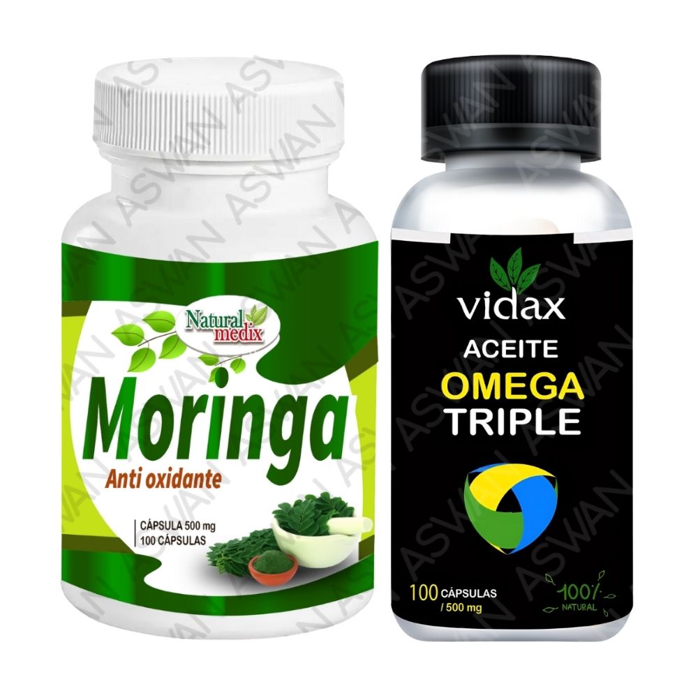 Pack Moringa + Aceite Omega Triple 100 Cápsulas - plazaVea
